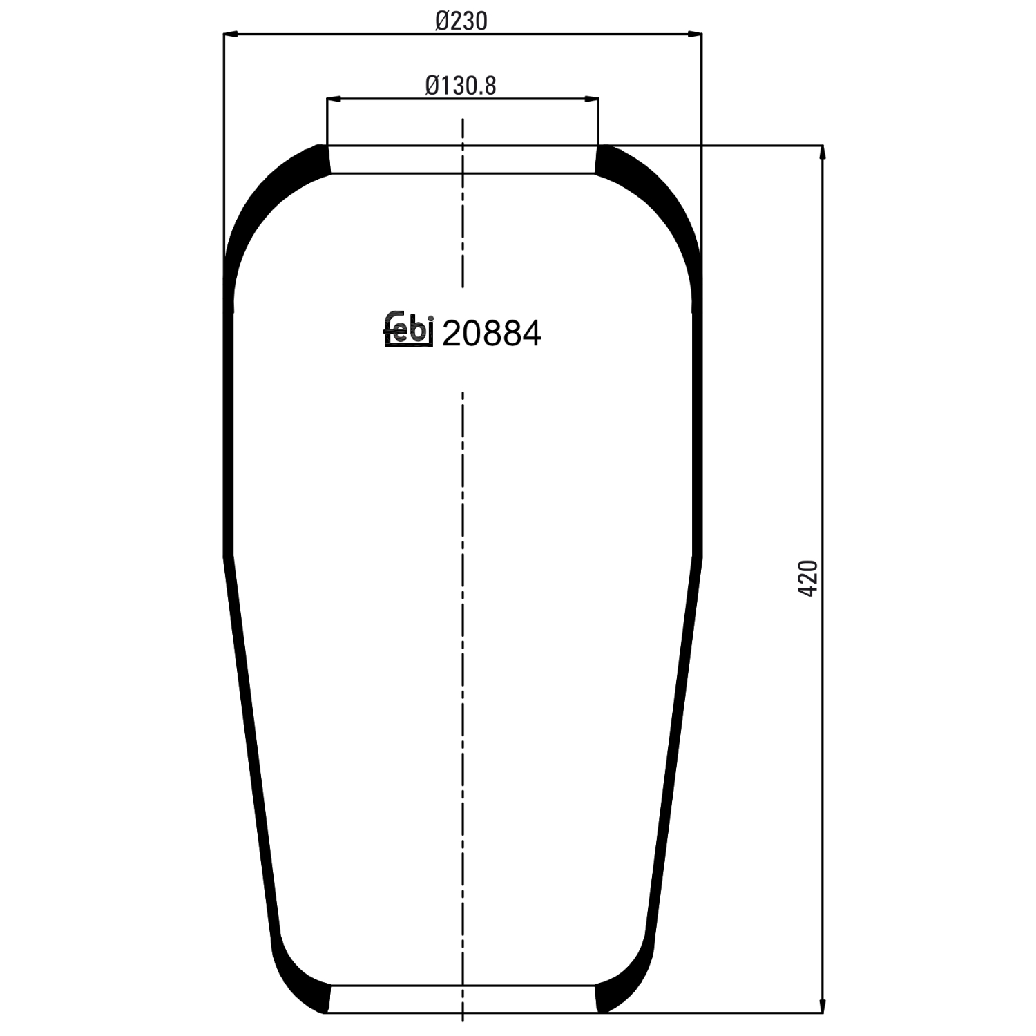 008188539 Air Spring without piston - CNG Spare Parts