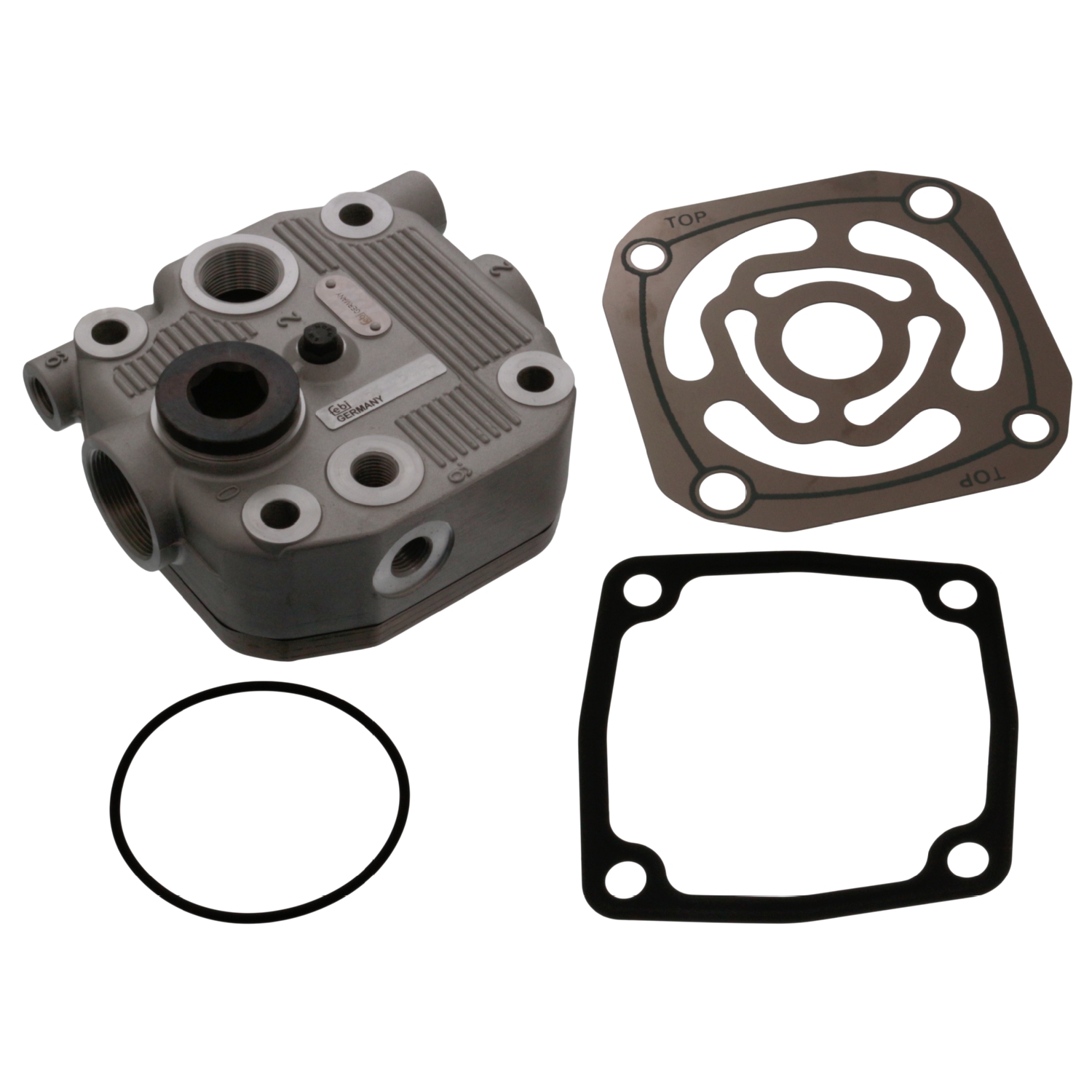 5411301919 Cylinder Head in horizontal position on the air compressor ...