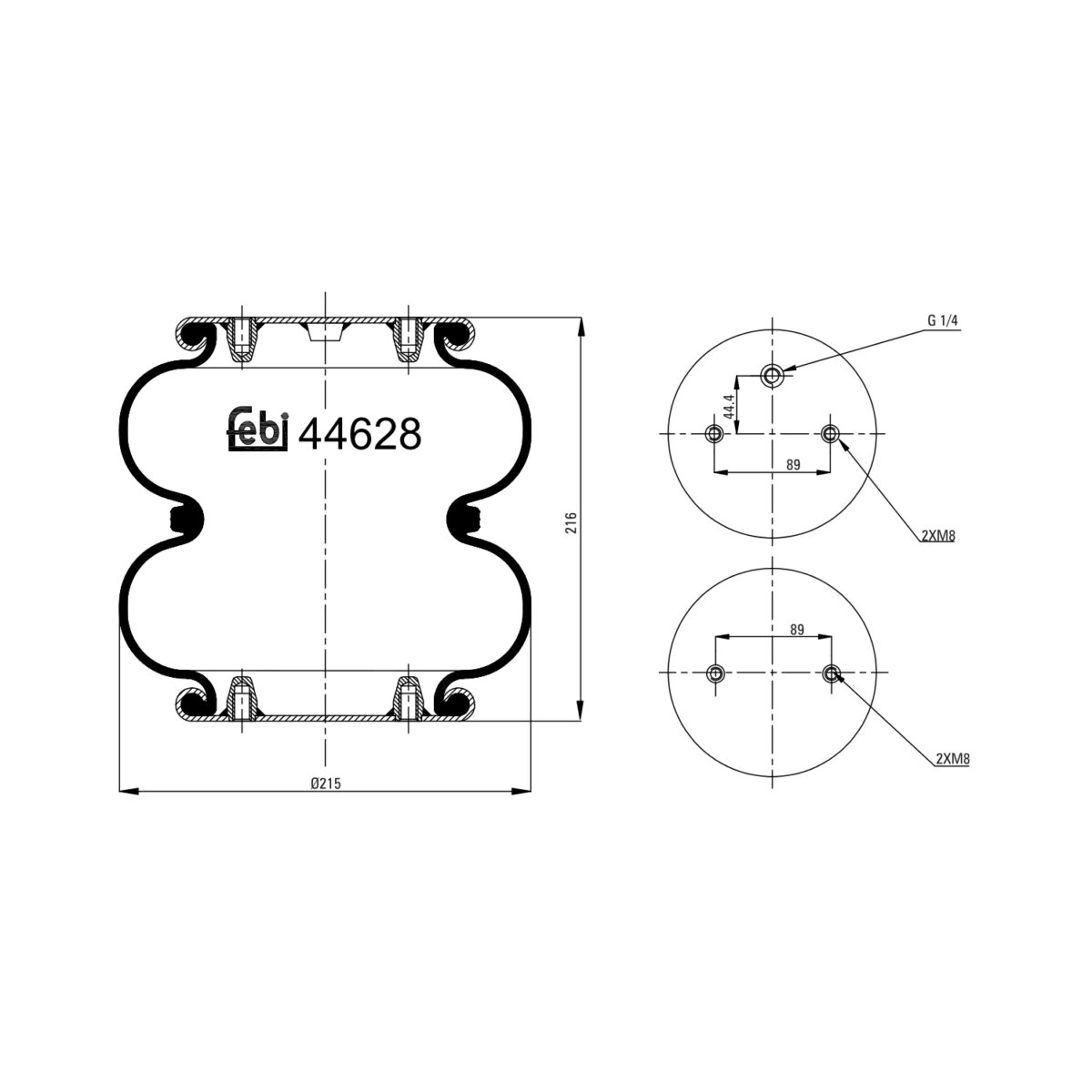 9463281601 Air Spring - CNG Spare Parts